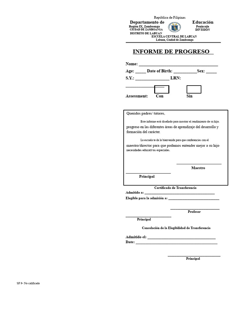 Informe de Progreso Escolar en Filipinas | PDF | Ritmo