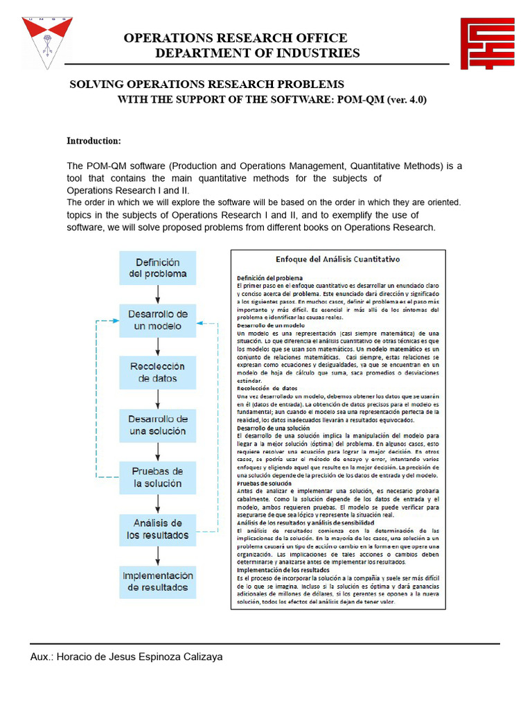 PRACTICE No. 1 POM-QM | PDF | Linear Programming | Operations Research