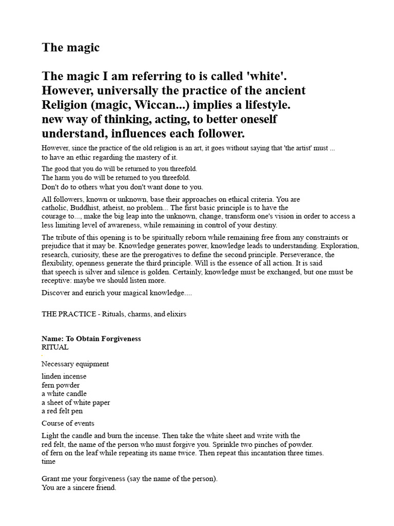 White Magic The Practice | PDF | Horus