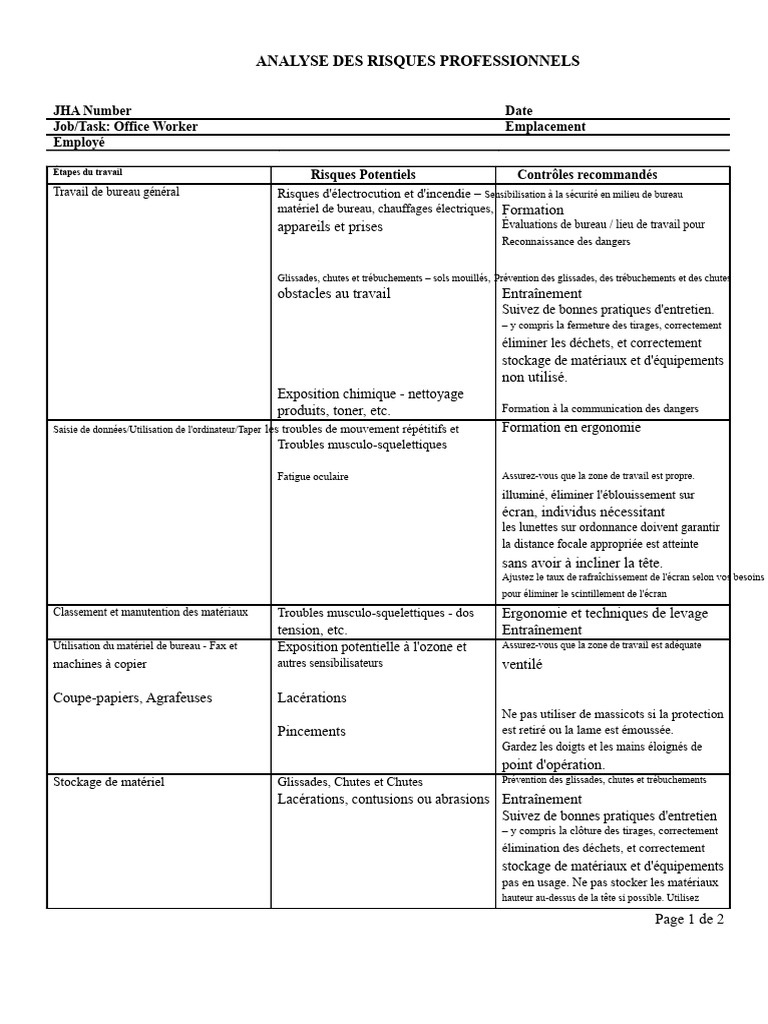 Danger Au Travail | PDF | Sécurité