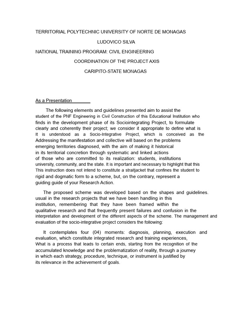 Territorial Polytechnic University of Norte de Monagas-Axis Project ...