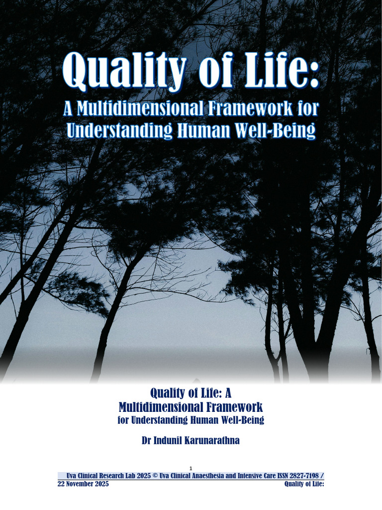 Quality of Life: A Multidimensional Approach | PDF | Well Being ...