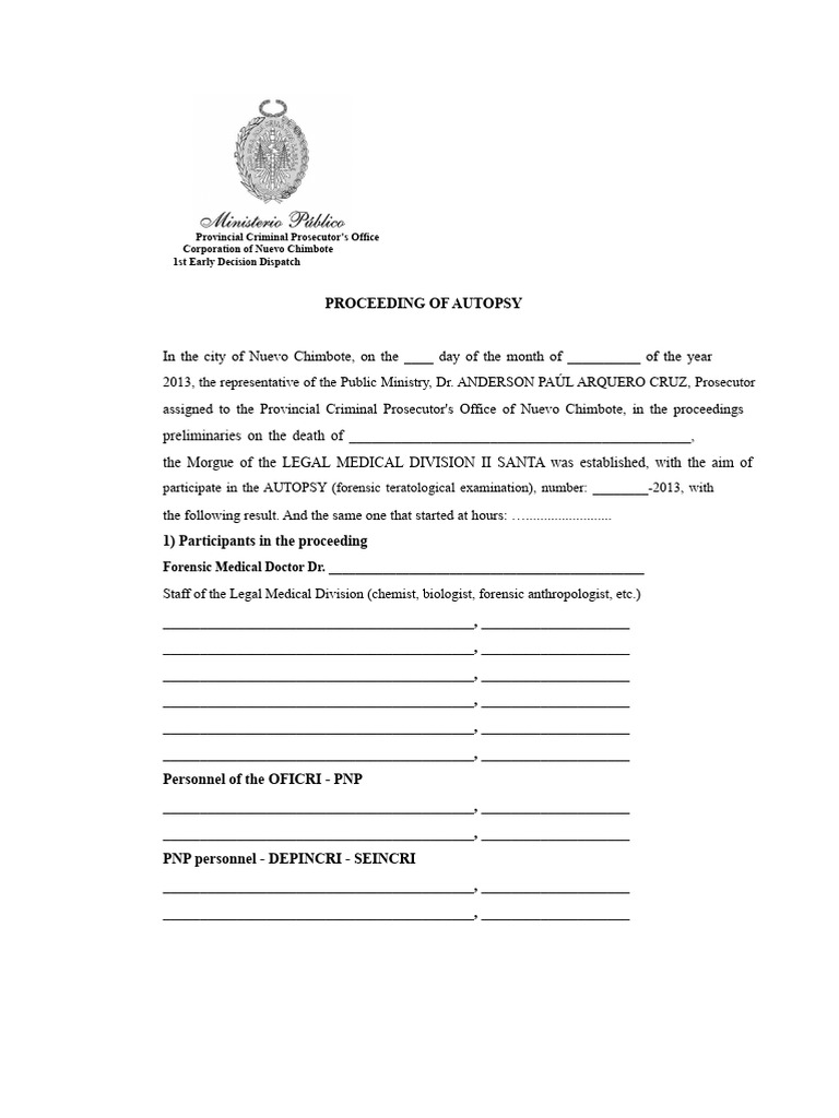 Autopsy Report | PDF | Forensic Science | Autopsy