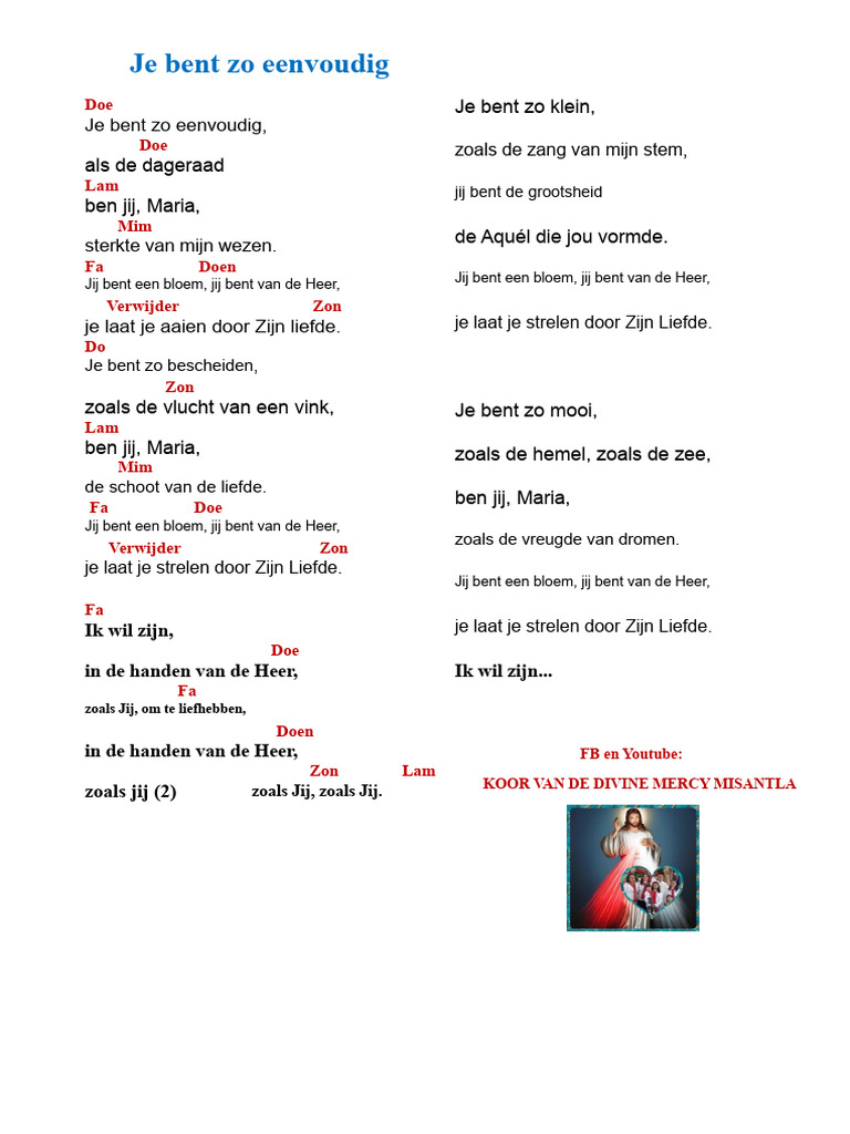 Jij Bent Zo Eenvoudig Lied en Akkoorden | PDF