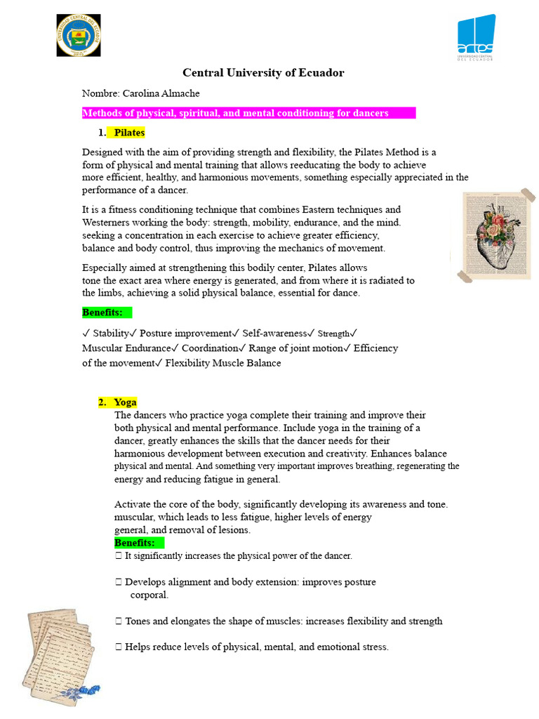 Conditioning Methods for Dancers | PDF | Pilates | Aerobic Exercise