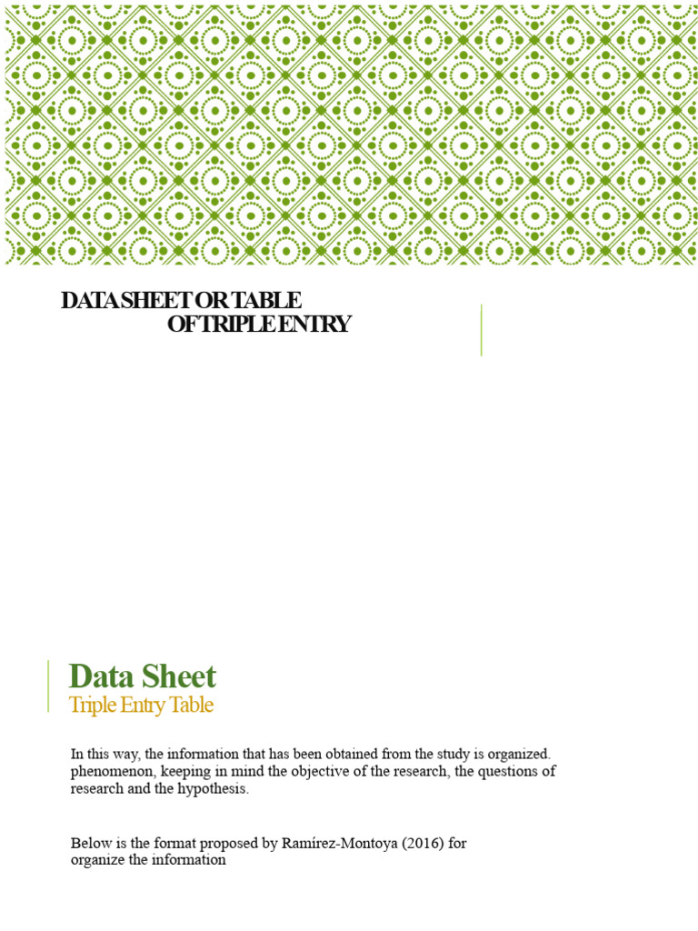 Qualitative Research Data Sheet or Triple Entry Table | PDF
