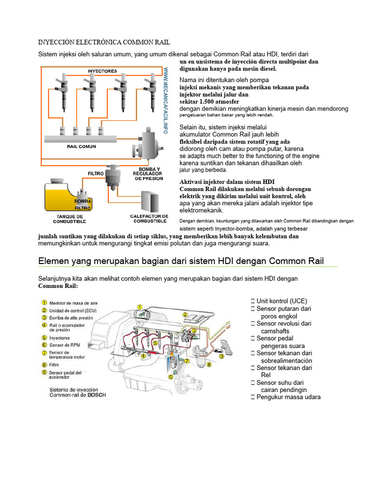 Sistem Injeksi Common Rail Diesel | PDF