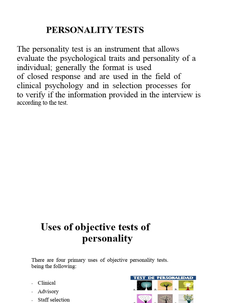 Overview of Personality Tests and Uses | PDF | Psychology | Human ...