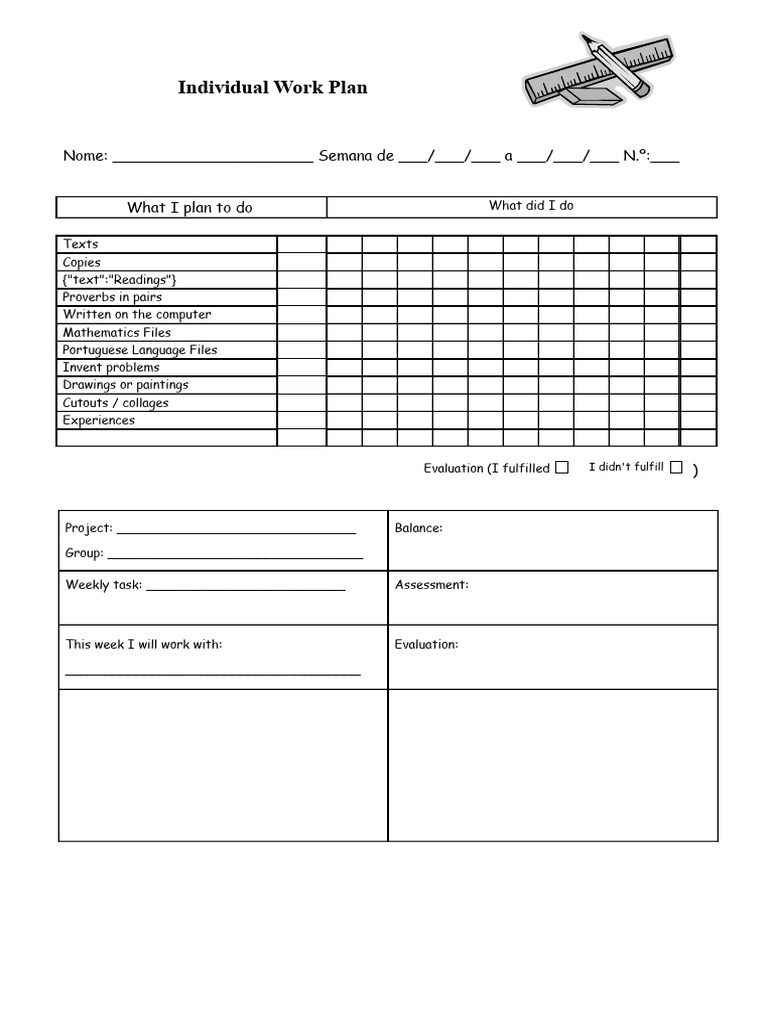 Individual Work Plan | PDF