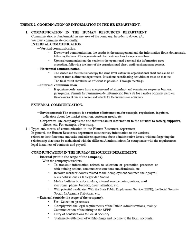 Summary Topic 2. HR | PDF | Audit | Communication
