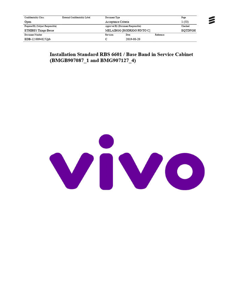 Installation Standard RBS-6601 - Base Band in S Cabinet | PDF | Mains ...