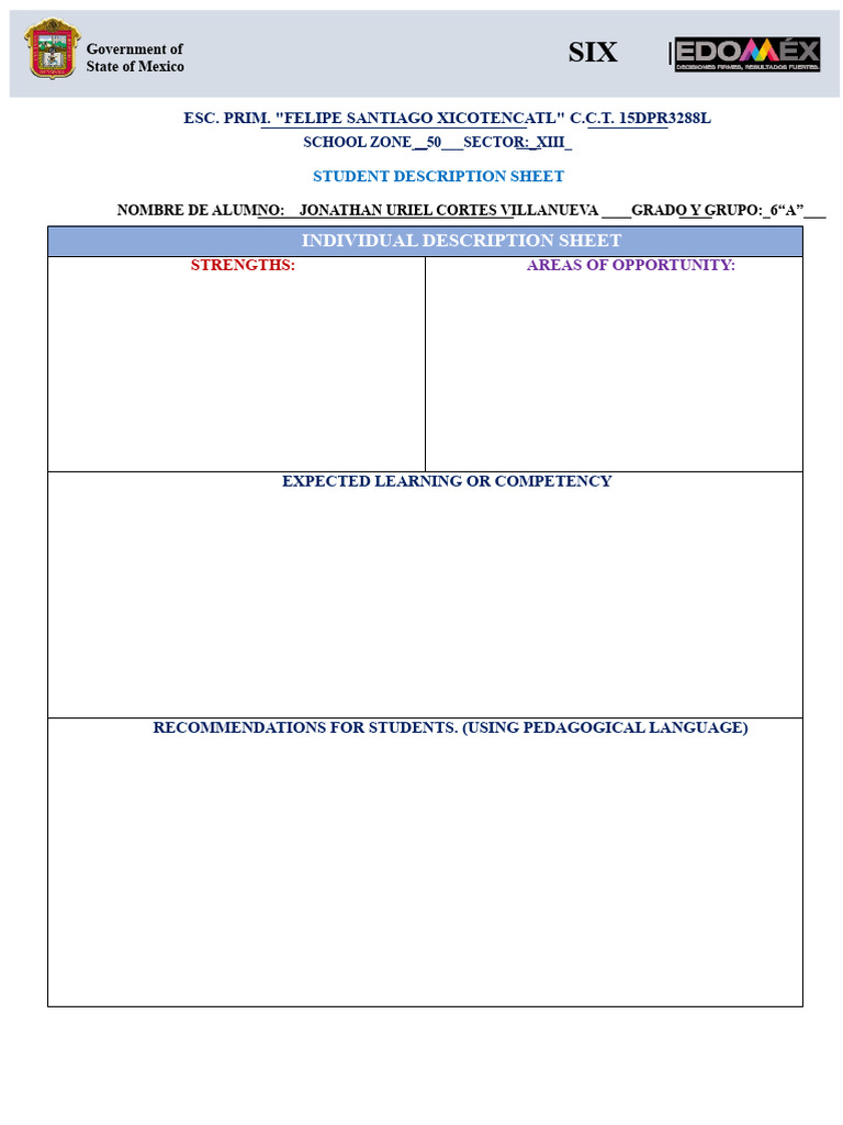 Descriptive File of Students at Risk of Academic Setback | PDF