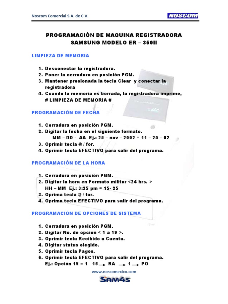 Guia de Programacin ER-350II | PDF | Notación Matemática | Dinero