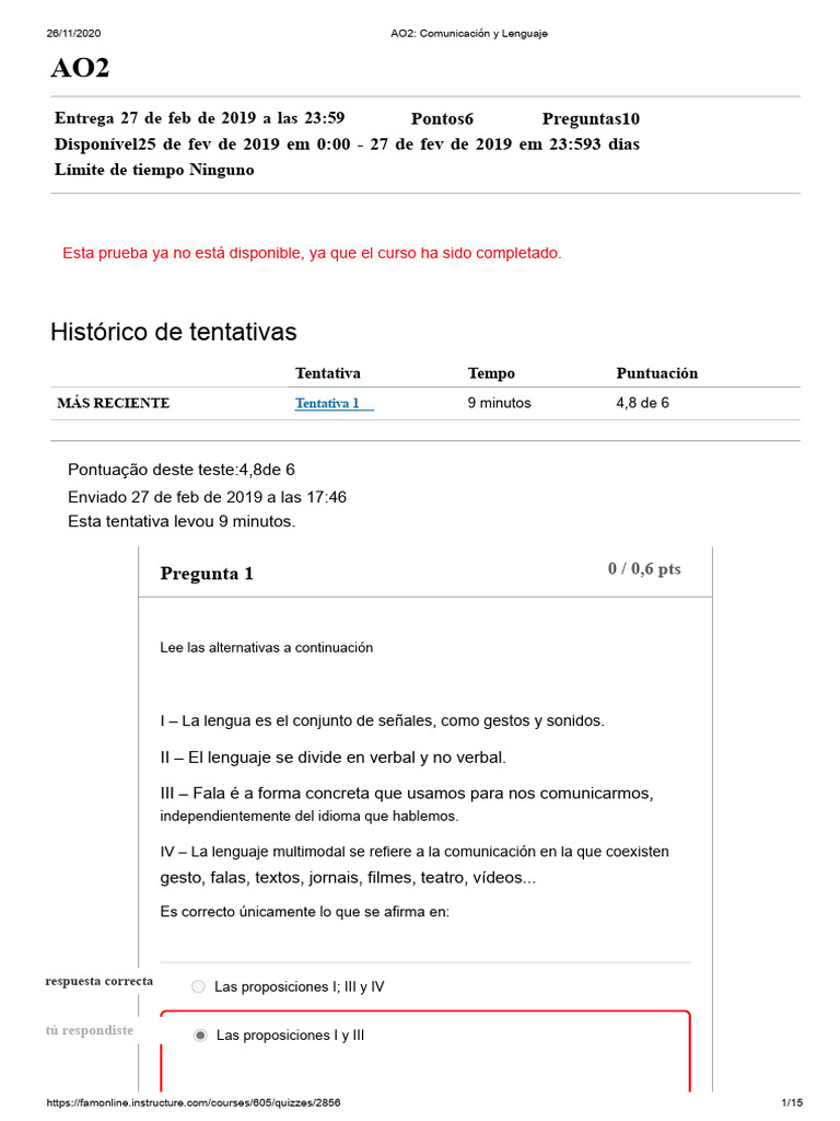 AO2 - Comunicación y Lenguaje | PDF | Proposición | Comunicación