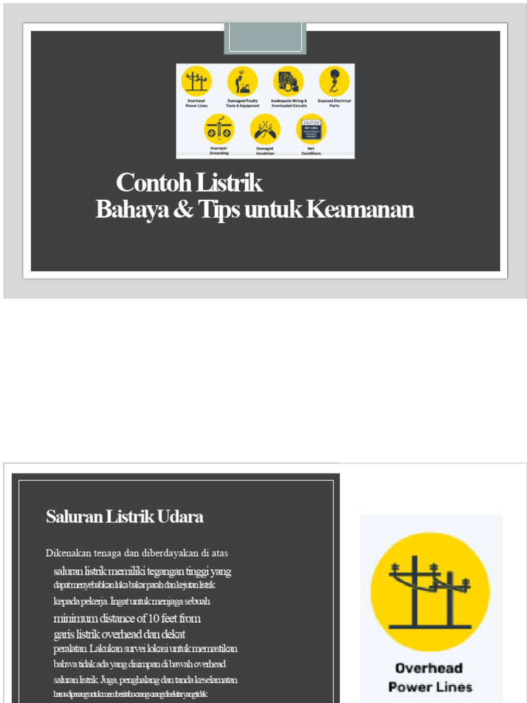 Contoh Bahaya Listrik & Tips Untuk Keamanan | PDF