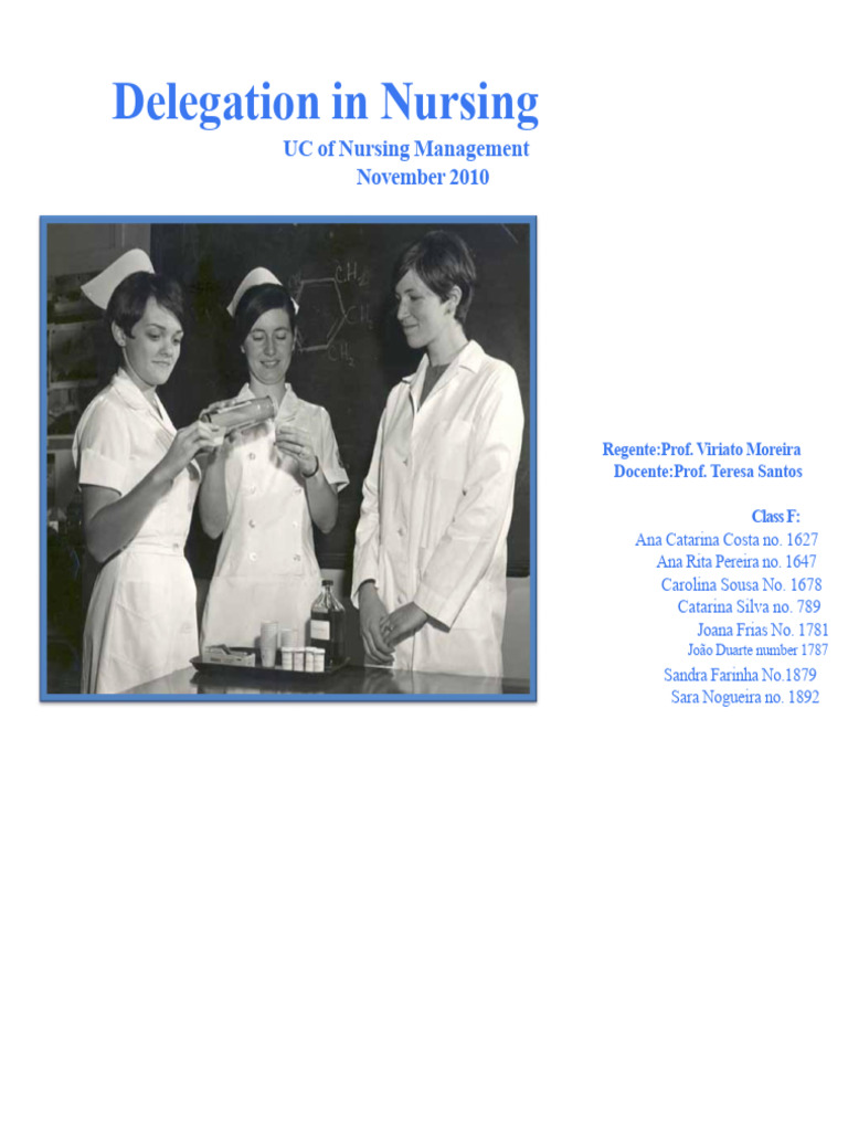 Delegation in Nursing | PDF | Nursing | Health Care