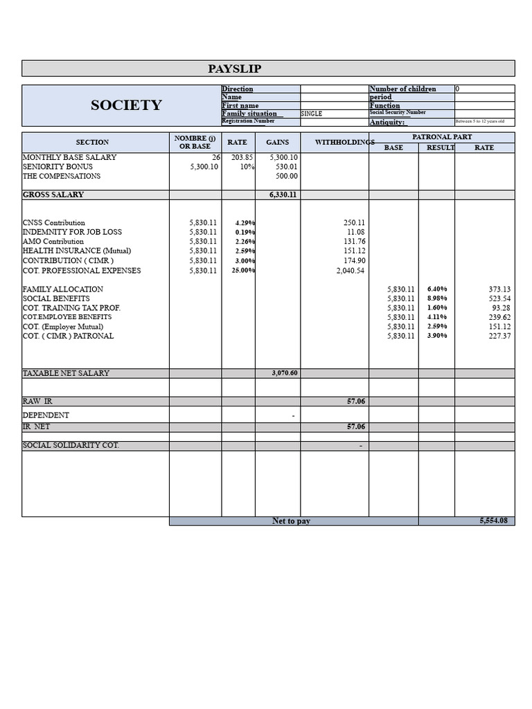 Detailed Monthly Payslip Breakdown | PDF | Paycheck | Salary