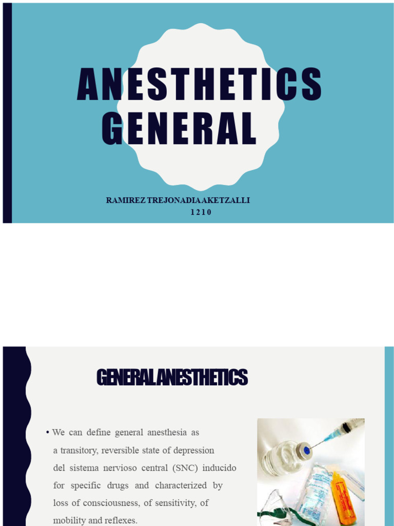 Overview of General Anesthetics | PDF | Anesthesia | Clinical Medicine