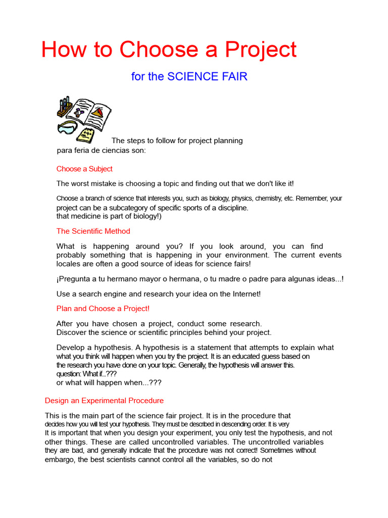Project - For - The - Science - Fair STEPS | PDF | Science | Experiment