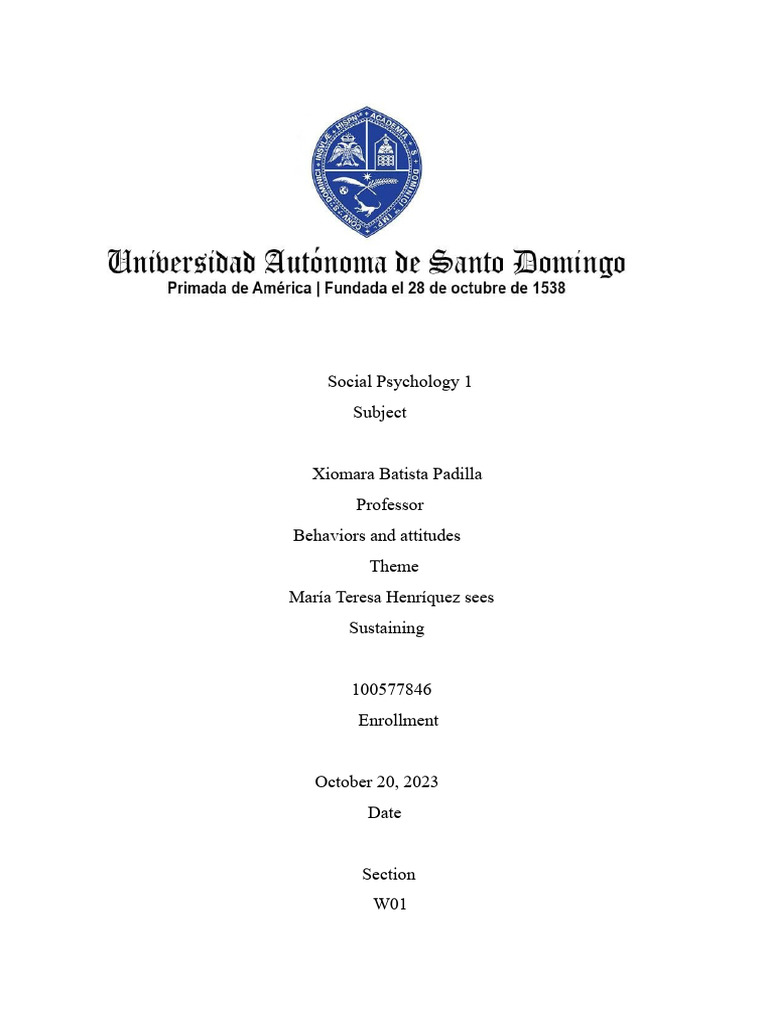 Assignment Unit 5 Social Psychology 1 | PDF