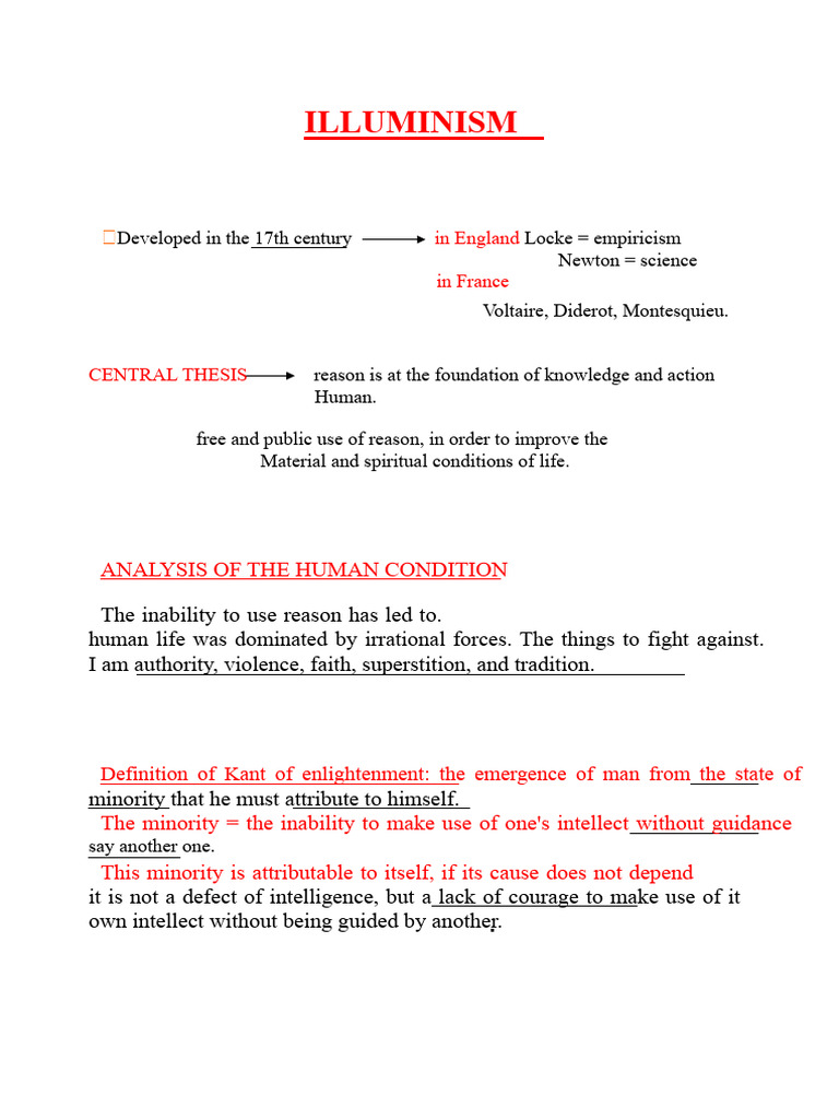 Enlightenment Schemes | PDF | Reason | Age Of Enlightenment