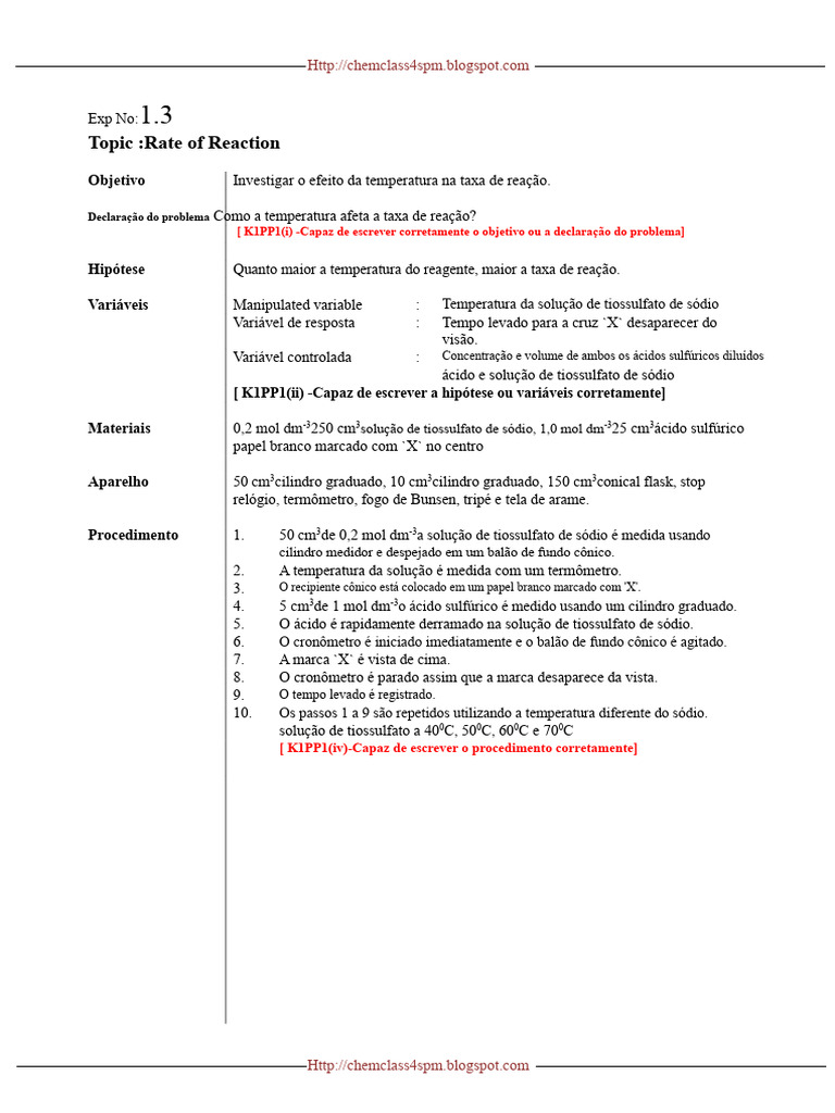 Peka Form 5 2 (Exp No 1.3) | PDF | Ácido sulfúrico | Reações químicas