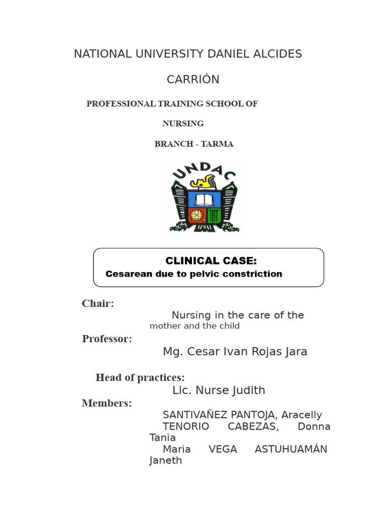 Cesarean Case Study: Pelvic Constriction | PDF | Caesarean Section ...
