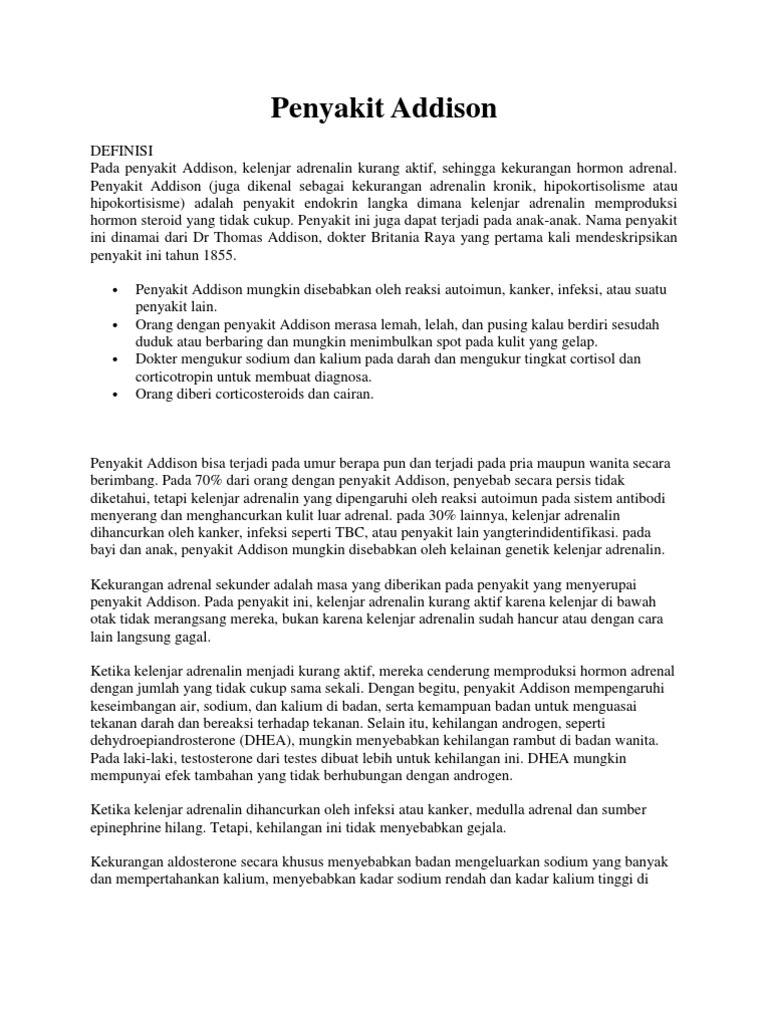 Penyakit Addison | PDF