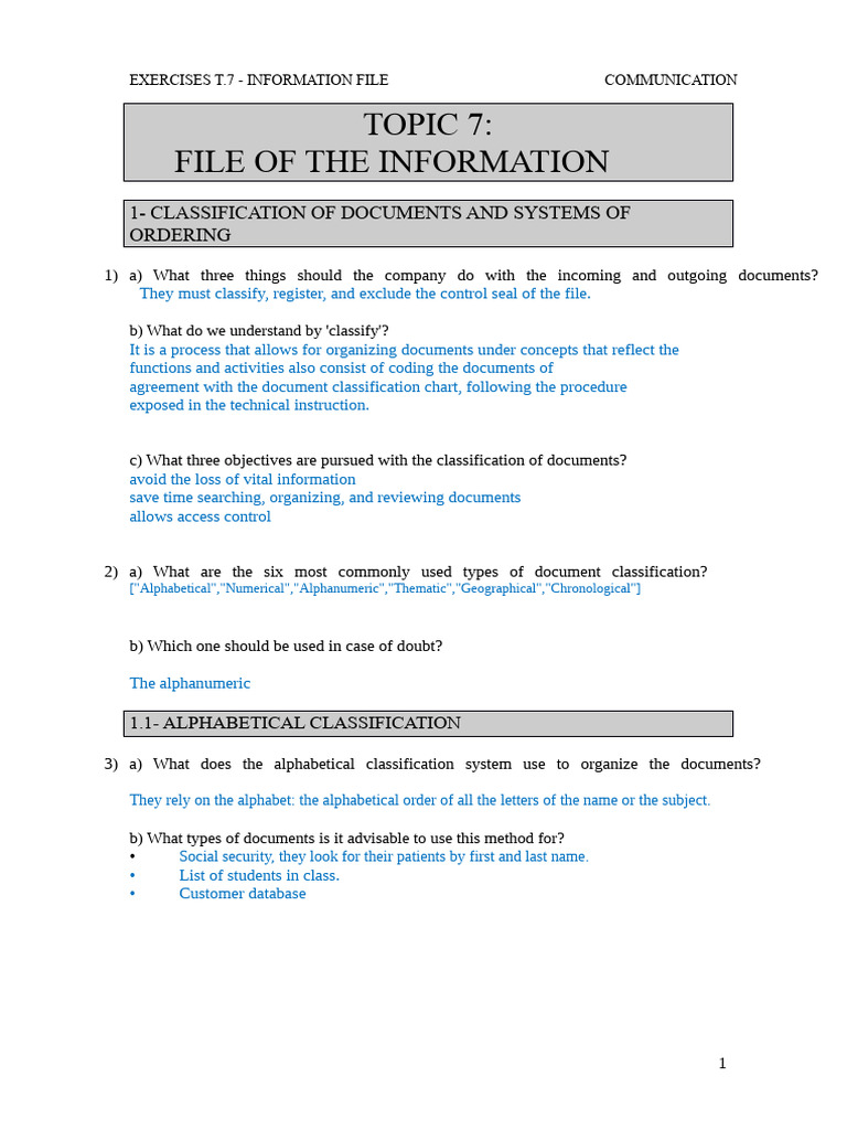 Exercises T 7 Information File2 | PDF