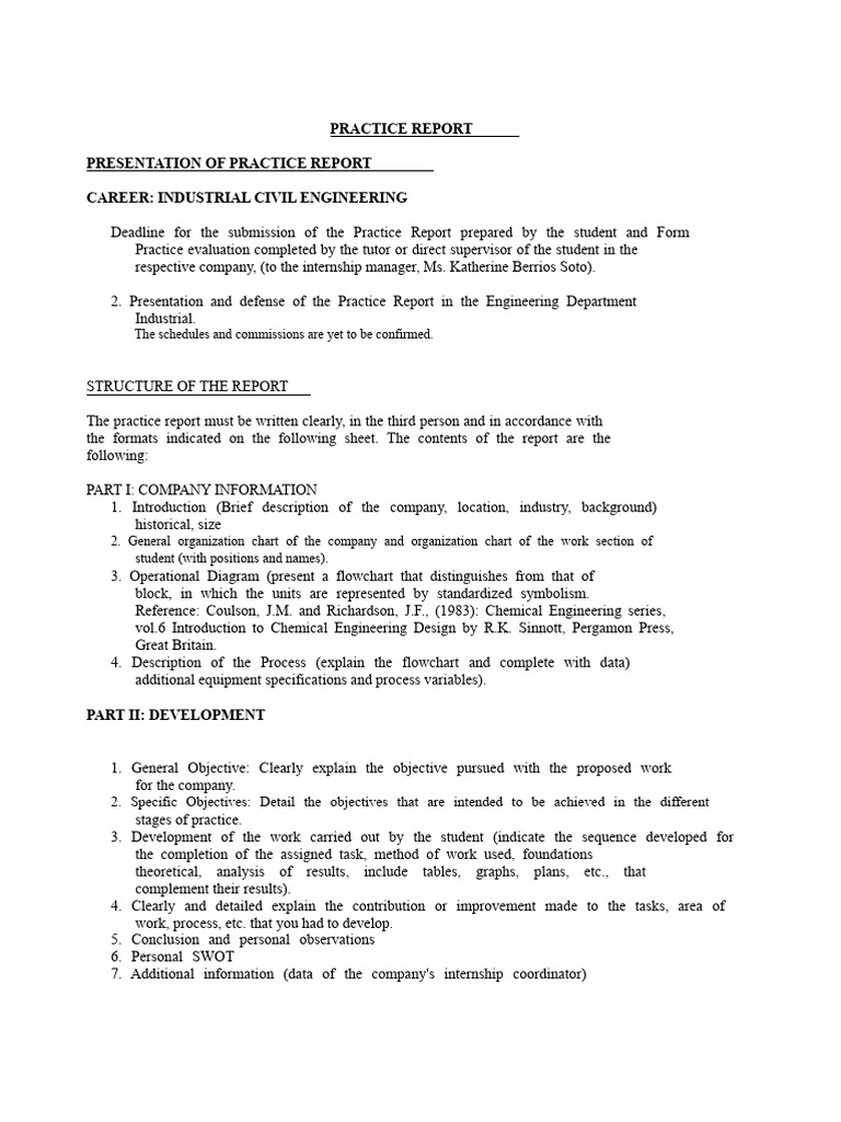 Industrial Civil Engineering Practice Report | PDF | Typography | Text