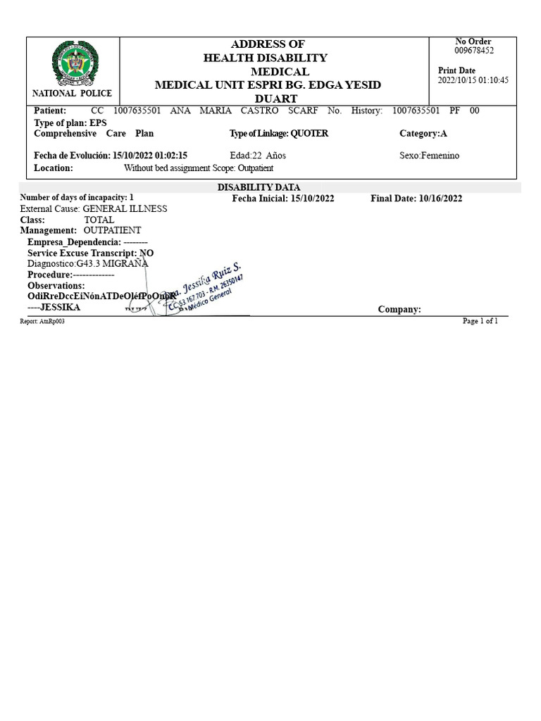 Police Format | PDF