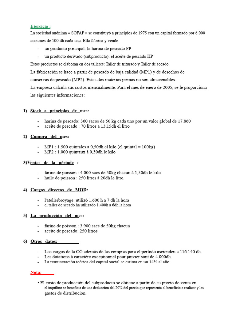 Análisis de Costos de Producción en SOFAP | PDF