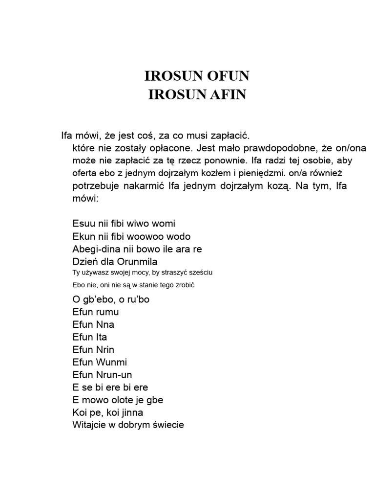 Irosun Ofun | PDF