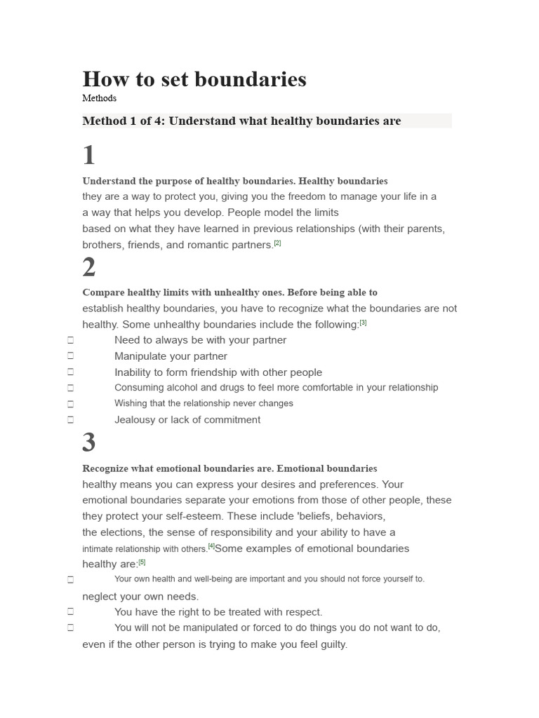 How To Set Boundaries | PDF | Jealousy | Domestic Violence