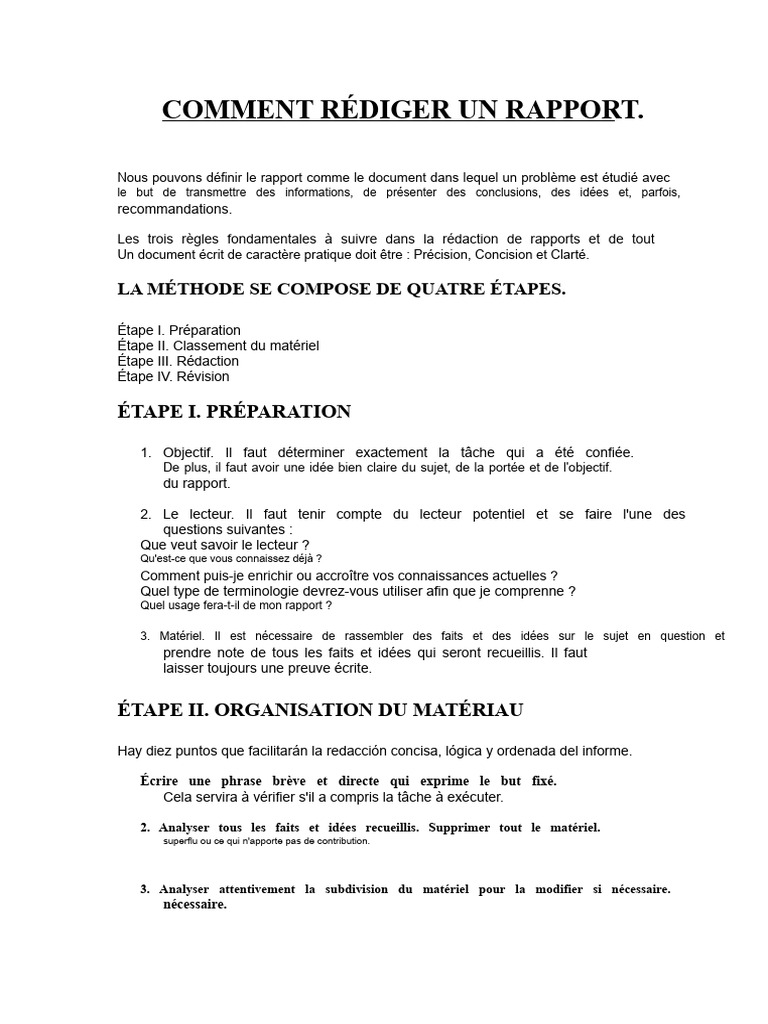 Guide de rédaction de rapports efficaces | PDF
