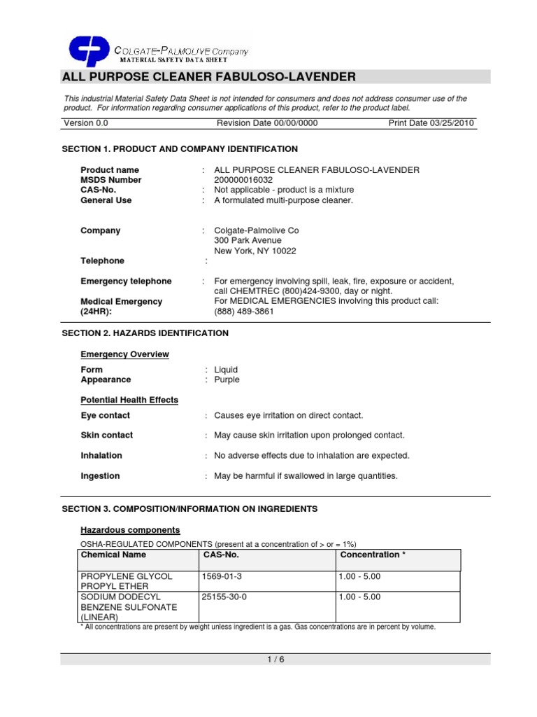 MSDS | Safety | Chemistry