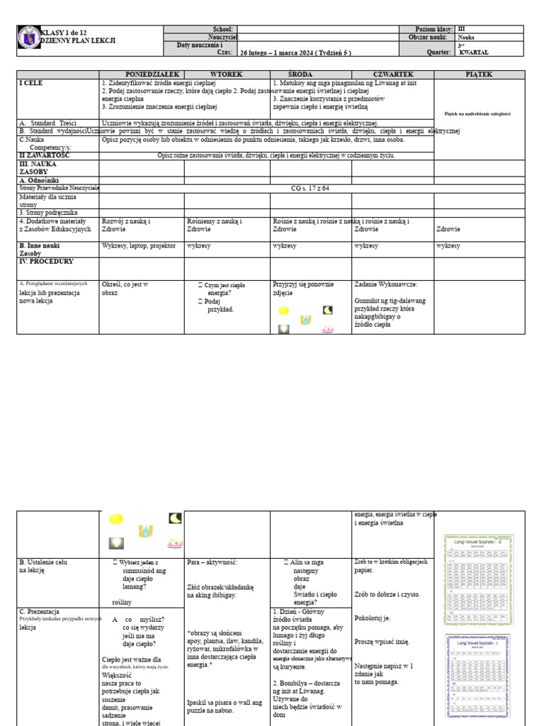 DLL - Science 3 - Q3 - W5 | PDF