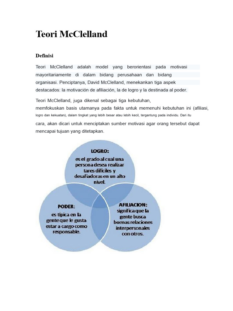 Teori McClelland | PDF