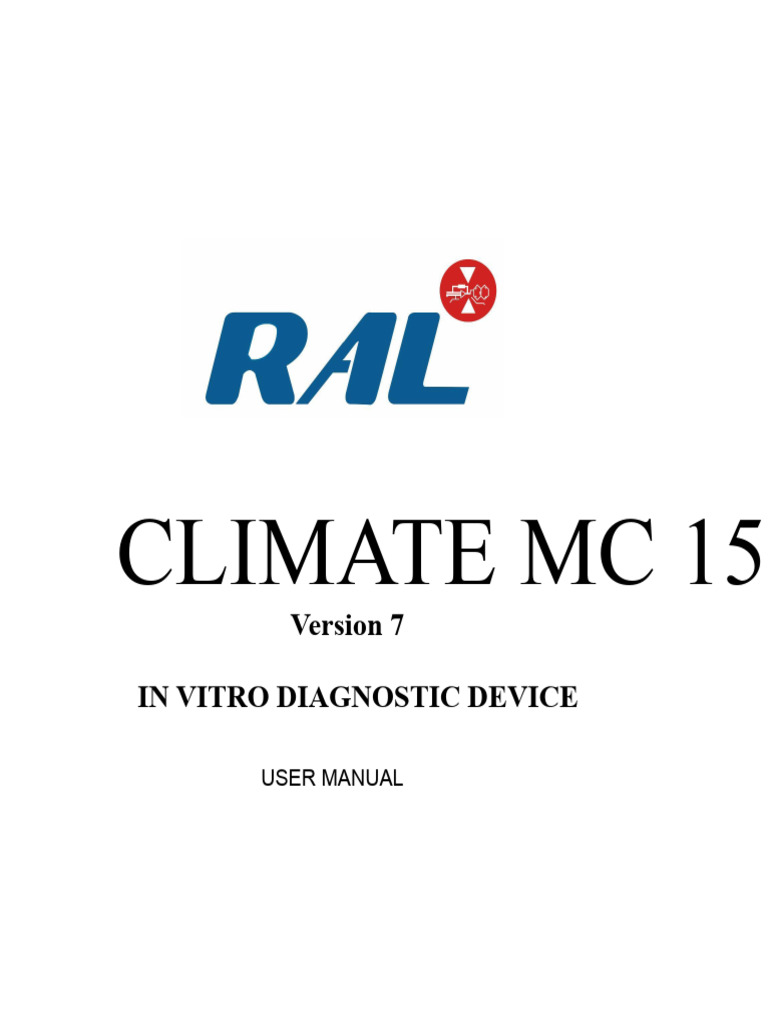 MC-15 Version 7 User Manual for IVD | PDF | Spectrophotometry | Applied ...