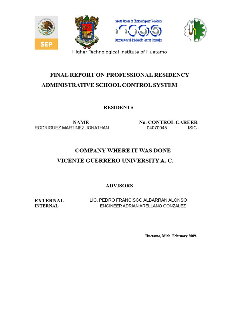 School Control Residence | PDF | Databases | Computer Programming