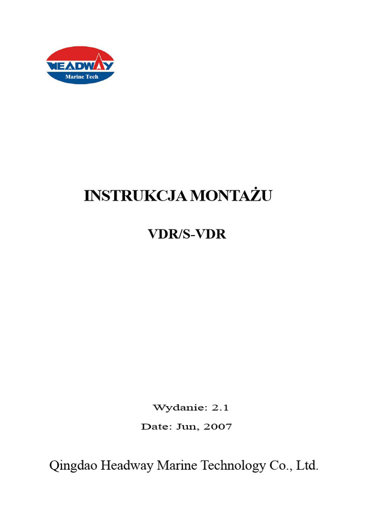 Podręcznik Instalacji Headway HMT-100 Ed21 | PDF