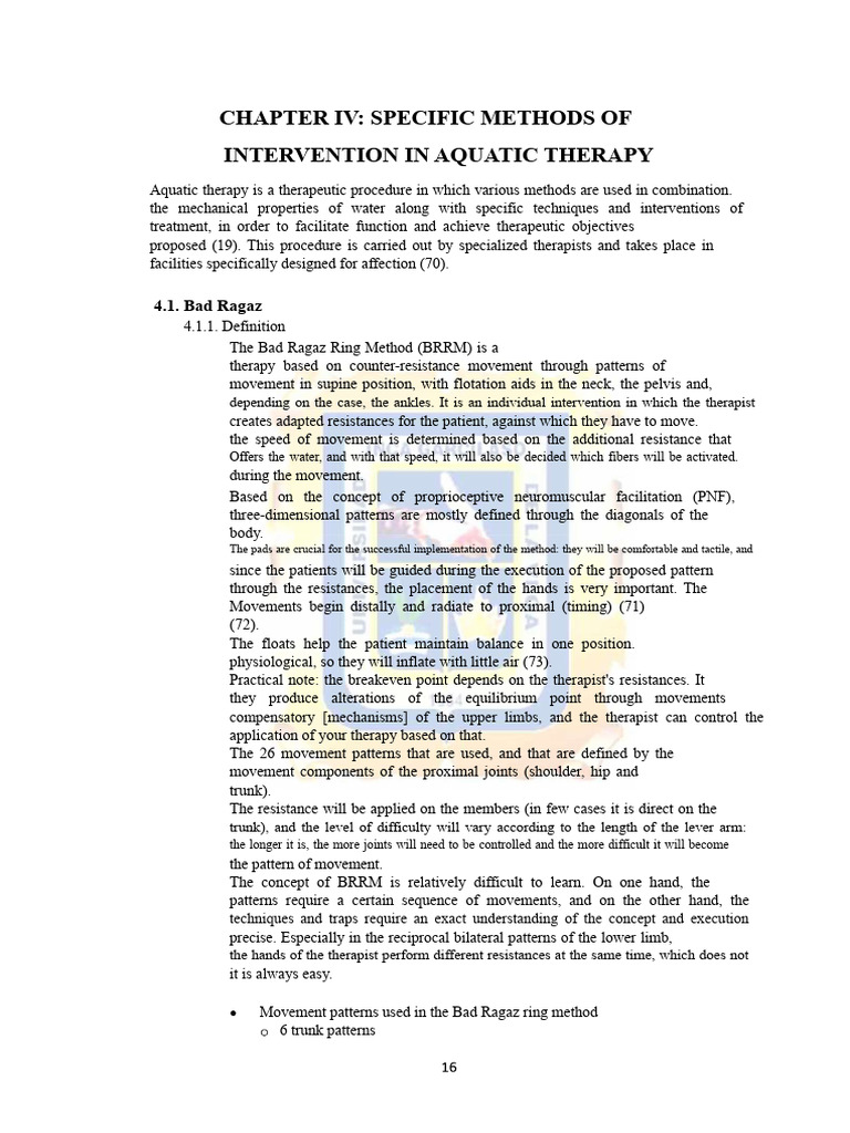 Bad Ragaz Method in Aquatic Therapy | PDF | Clinical Medicine ...