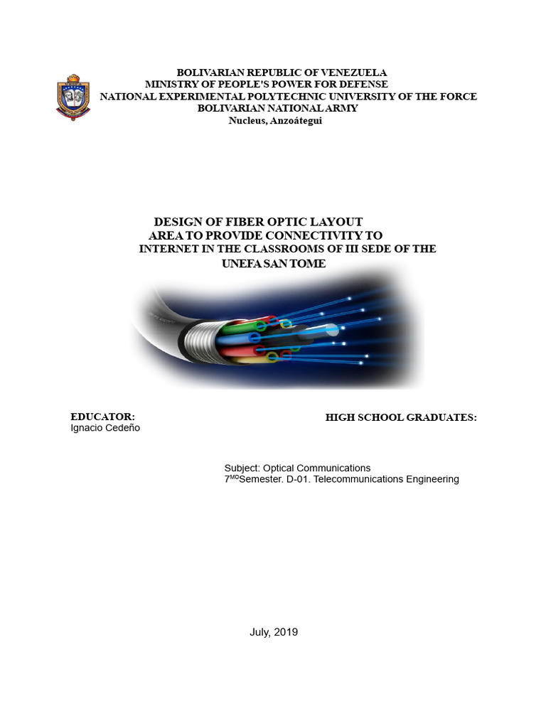 Aerial Fiber Optic Project | PDF | Optical Fiber | Transmission Medium