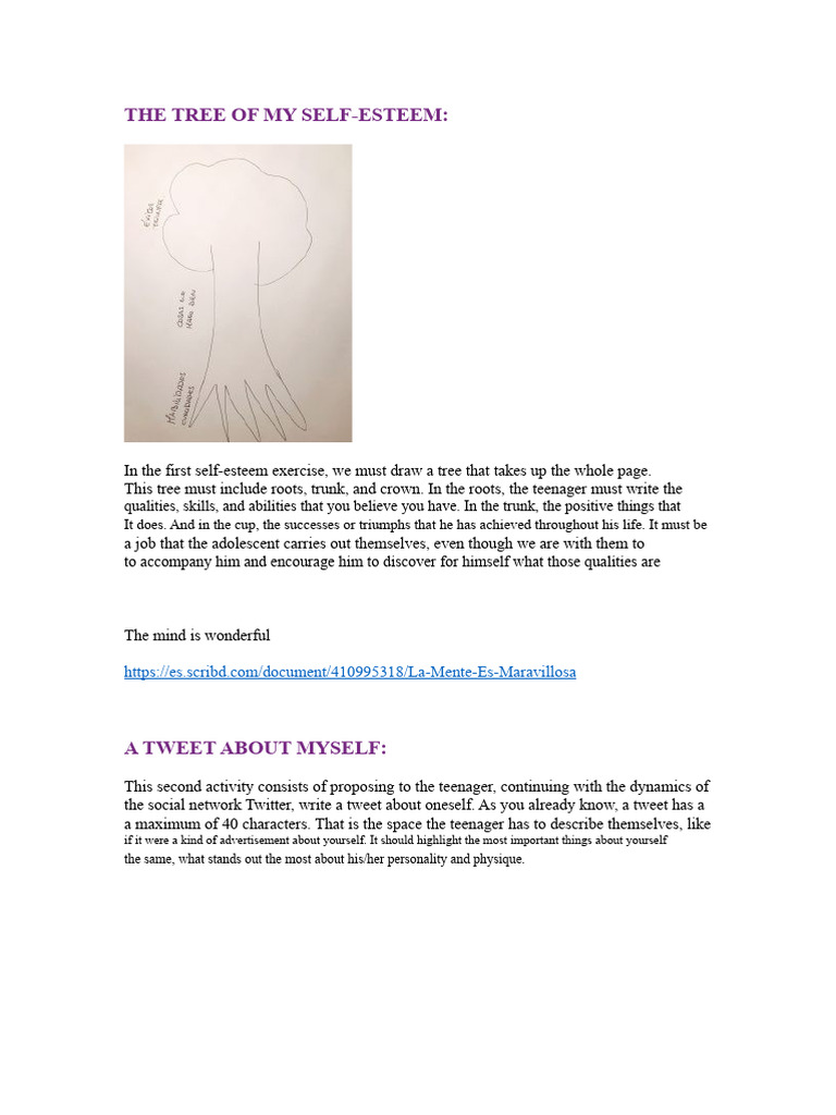 Self-Esteem Activities for Teens | PDF | Self Esteem | Adolescence