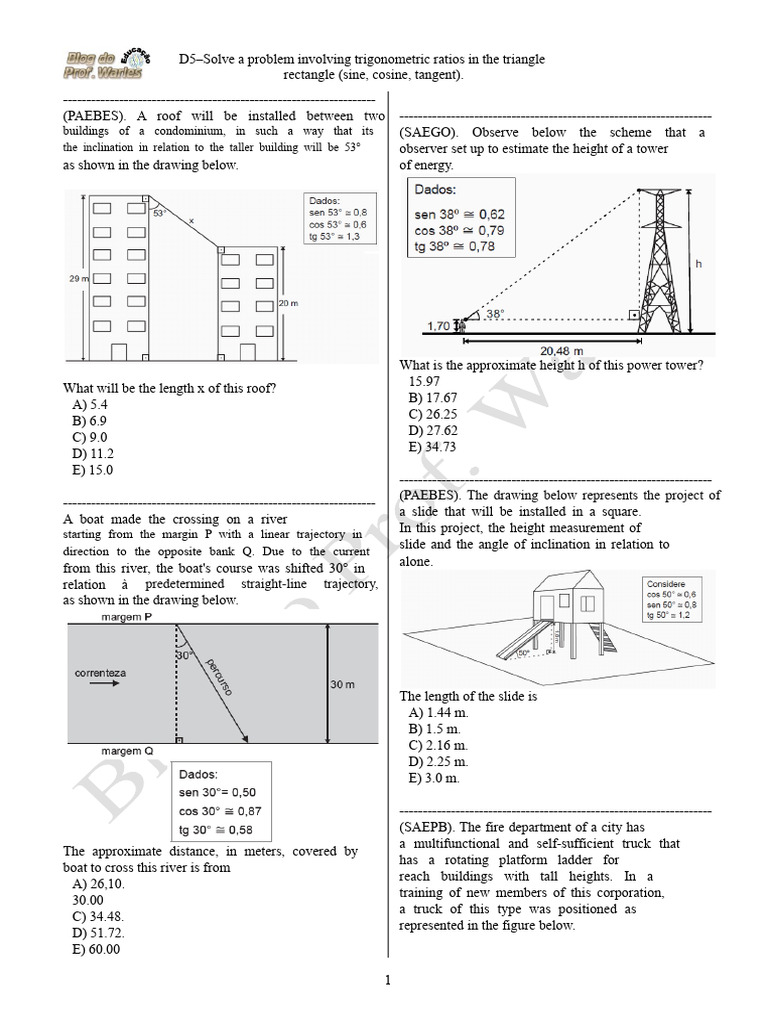 D5 (3rd Series - EM - Math.) - Blog of Prof. Warles | PDF ...
