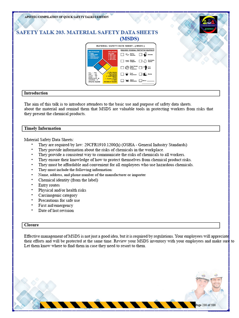 Understanding Material Safety Data Sheets | PDF