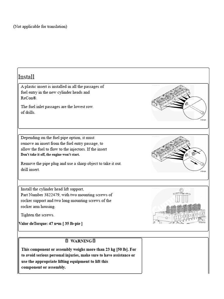 Installation of ISM, IsMe and QSM11 Cylinder Head | PDF | Screw | Machines