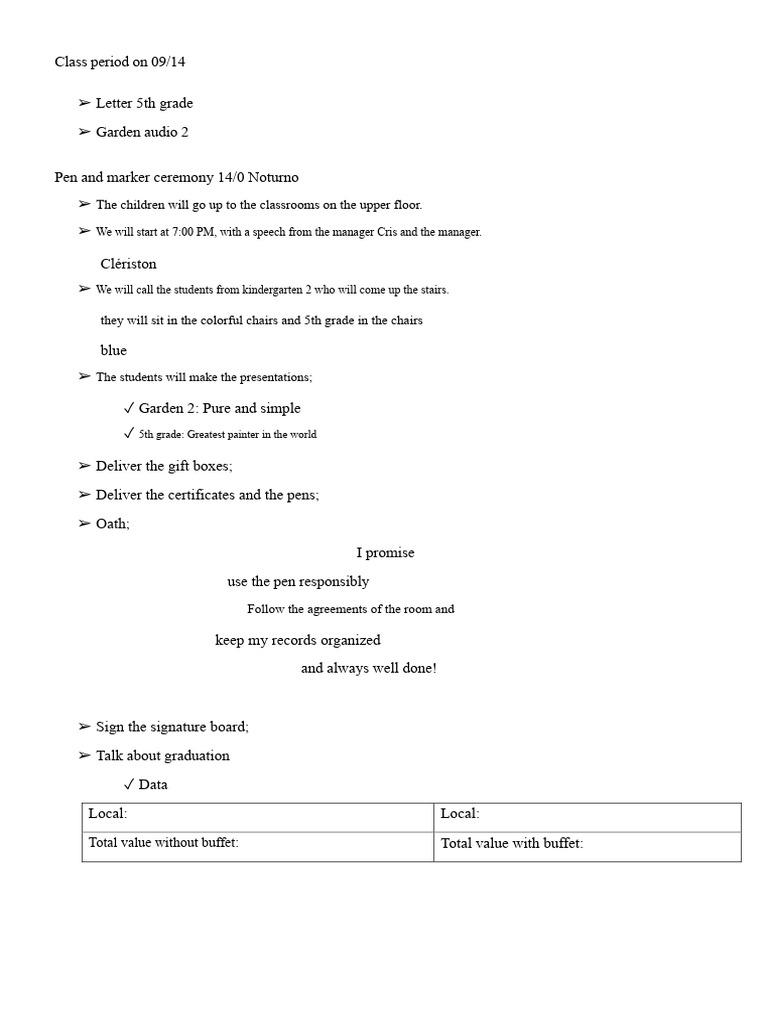 5th Grade Pen Ceremony Invitation | PDF