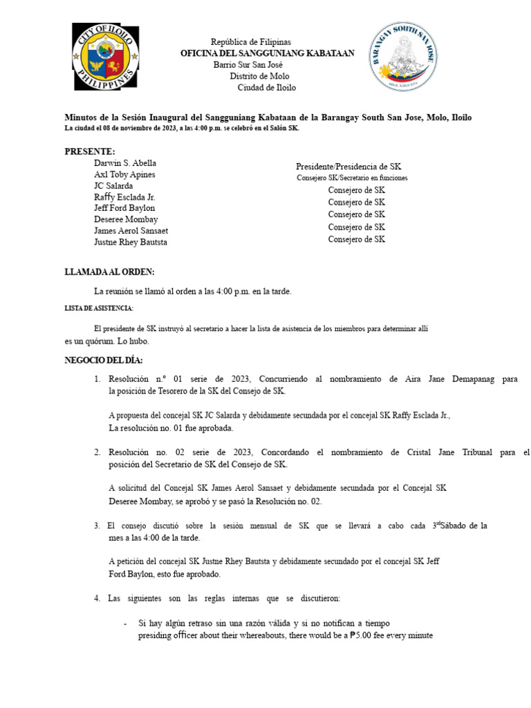 Nombramiento de Secretario y Tesorero 2023 | PDF | Gobierno | Ley Pública