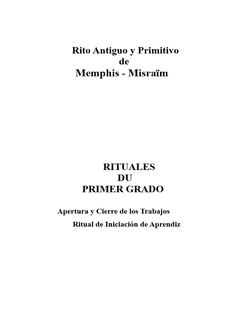 1 grado Apertura Cierre Init.pdf | PDF | Masonería | Altar